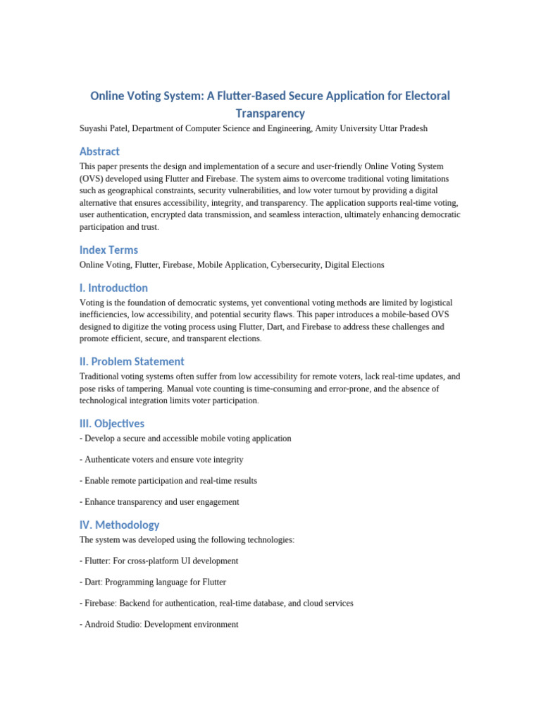 Online Voting System IEEE Format | PDF | Electronic Voting | Computer Security