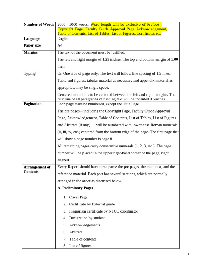 Tavishi in House Practical Training Report Format | PDF | Citation | Abstract (Summary)