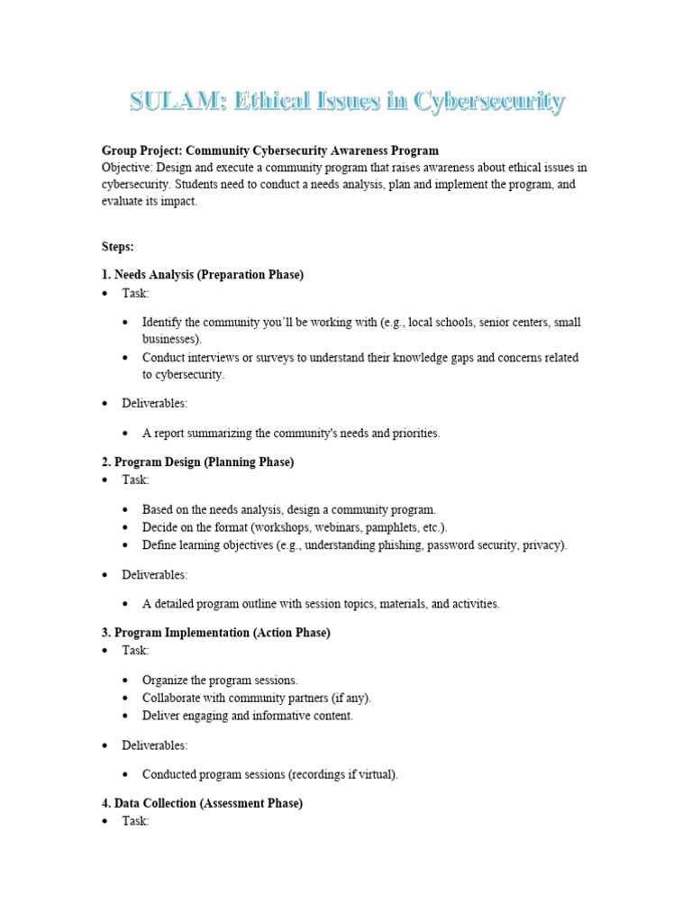 A242 General Instructions For SULAM Project | PDF