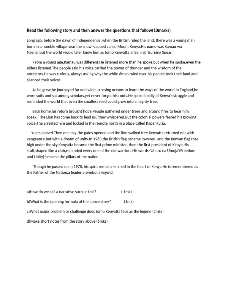 Read The follow-WPS Office g7 Oral Narrative | PDF
