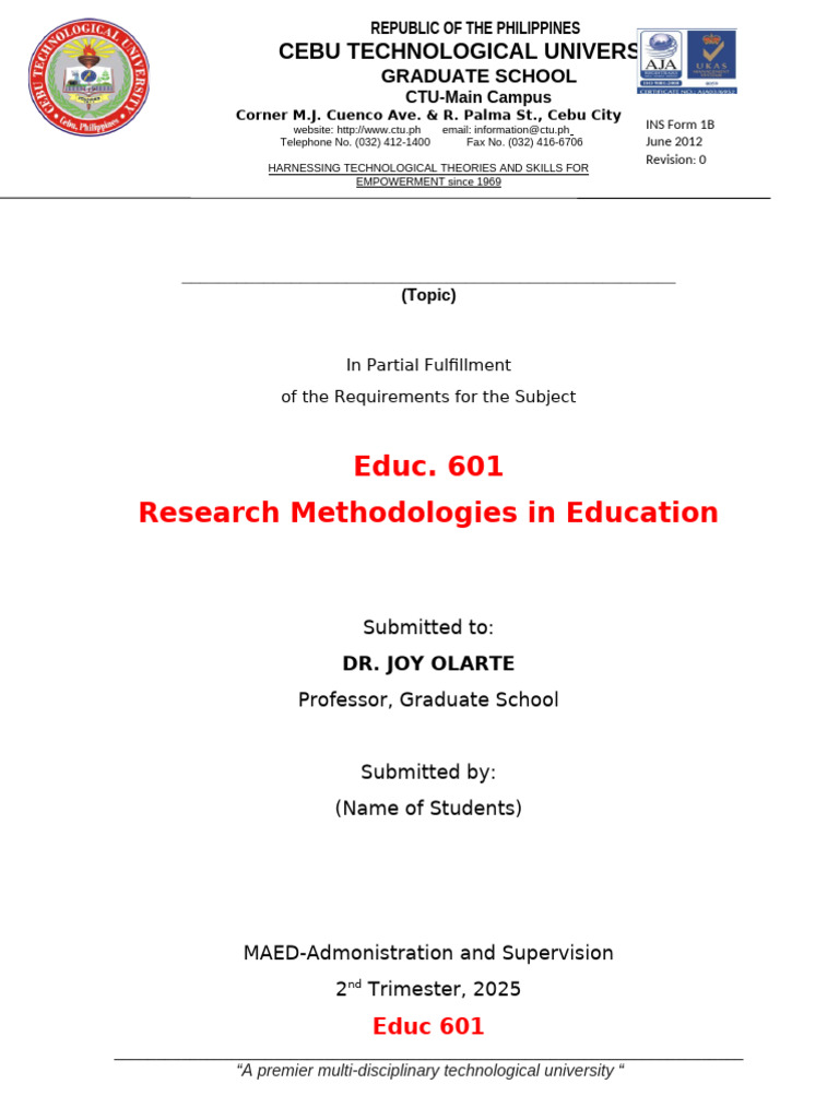 MAED Research Methodologies Submission | PDF | Methodology