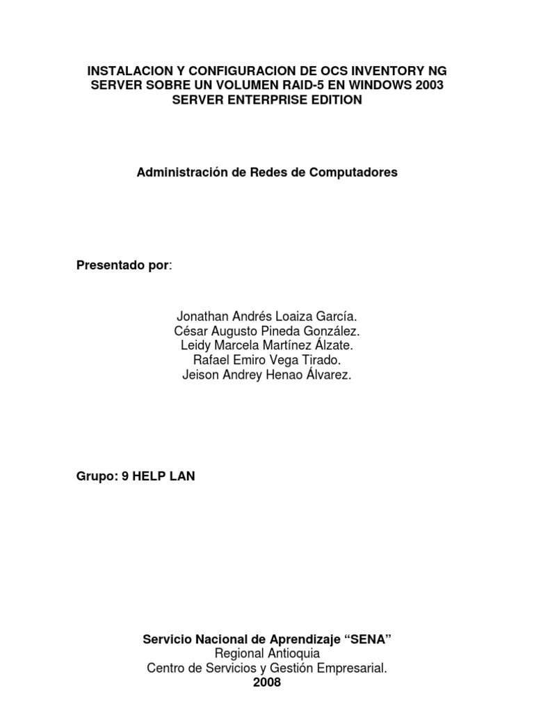 Instalacion y Configuracion de Ocs Inventory NG Server Sobre Un Volumen ...