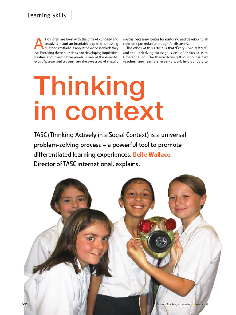 CTL 1 4 Thinking Context | PDF | Learning | Teachers
