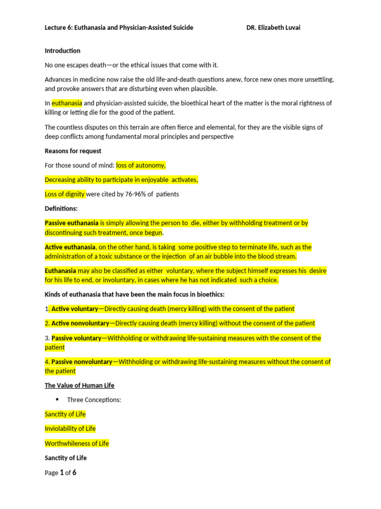 Bioethics Lecture 6 | PDF | Social Ethics