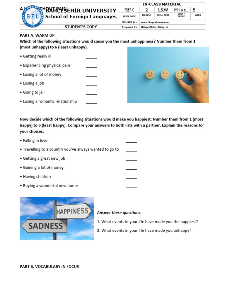 3 Video Writing Practice - A Life Without Pain SC | PDF | Hedonism ...