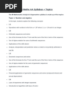 IB Mathematics AA HL Syllabus Overview | PDF | Trigonometric Functions ...