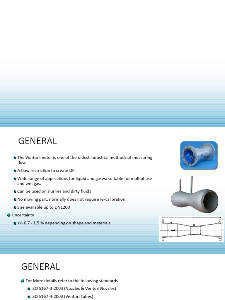 Venturi Meter and Standard Nozzles | PDF | Flow Measurement | Nozzle