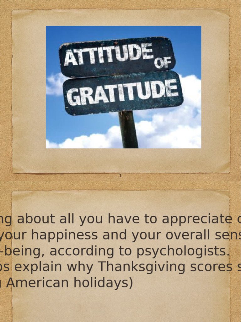 Attitude of Gratitude | PDF | Gratitude | Psychological Concepts