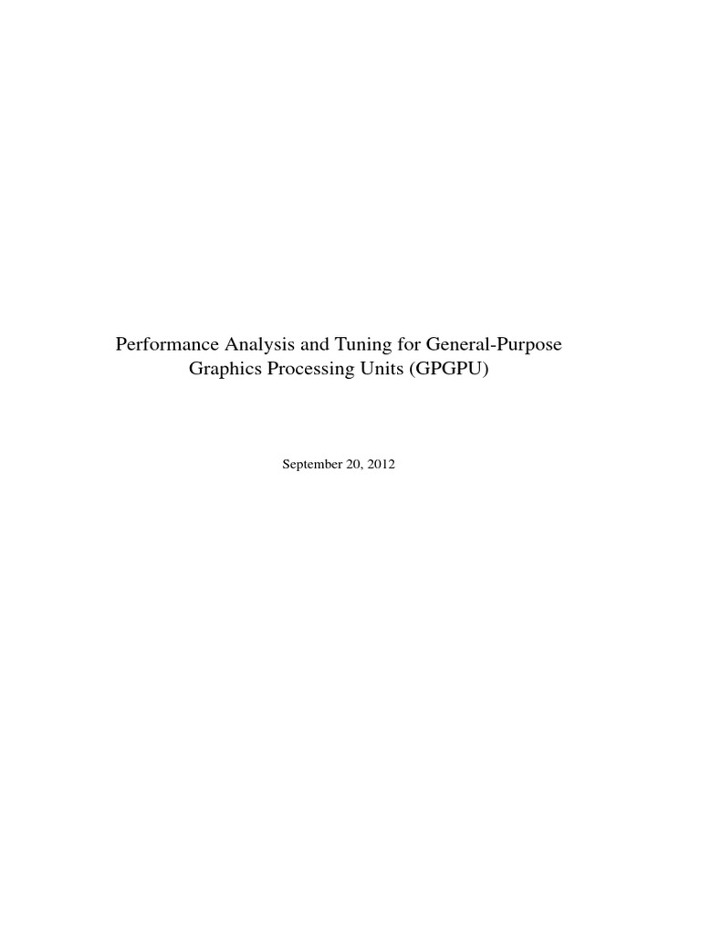 Synthesis Gpgpu Draft2012 09 | PDF | Graphics Processing Unit | Thread (Computing)