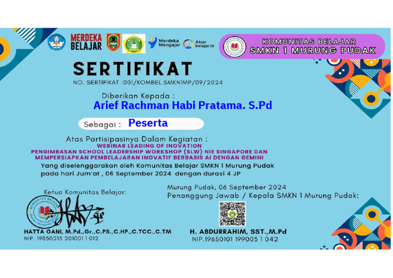 Sertifikat pmm 3 | PDF