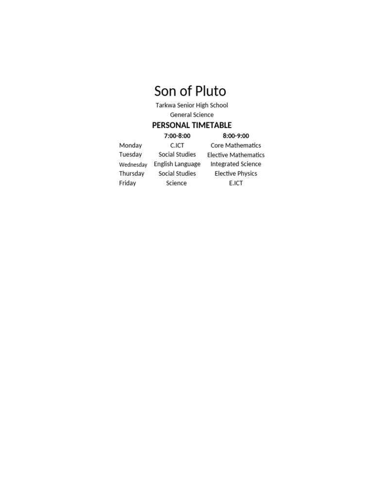 Son of Pluto | PDF