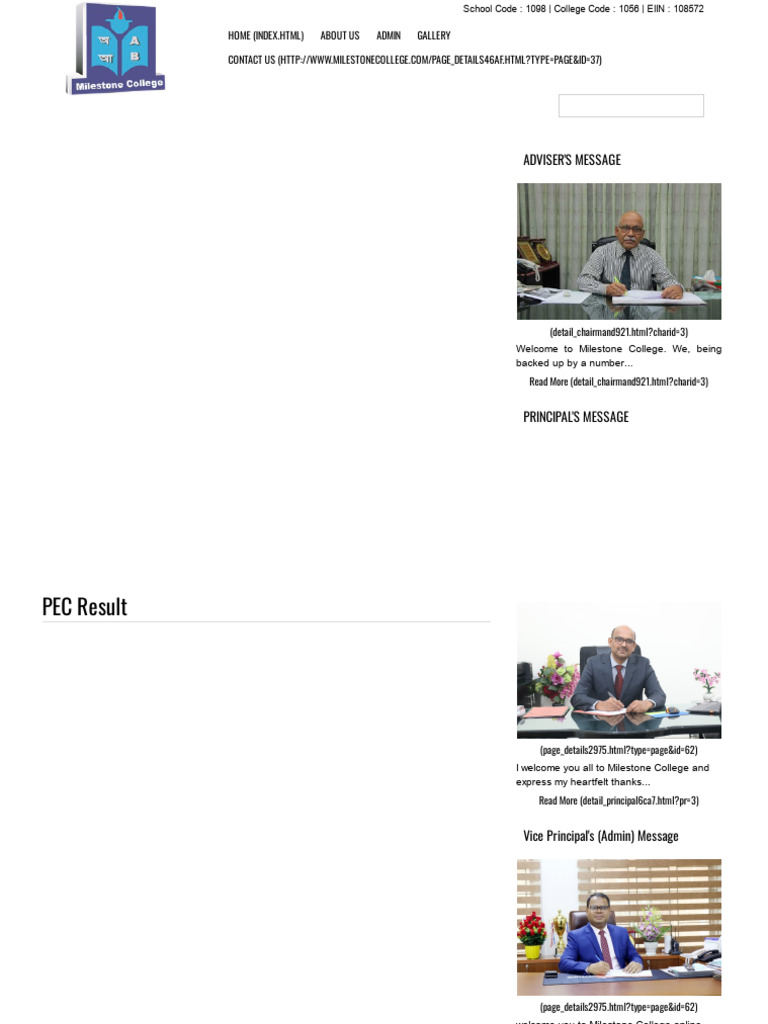 Milestone College Pec Result | PDF | Internet | World Wide Web