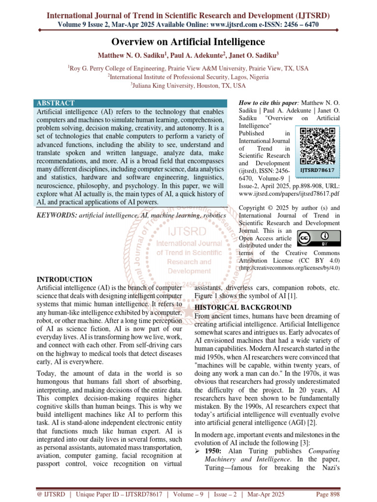 Types Of Artificial Intelligence Explained Pdf Artificial