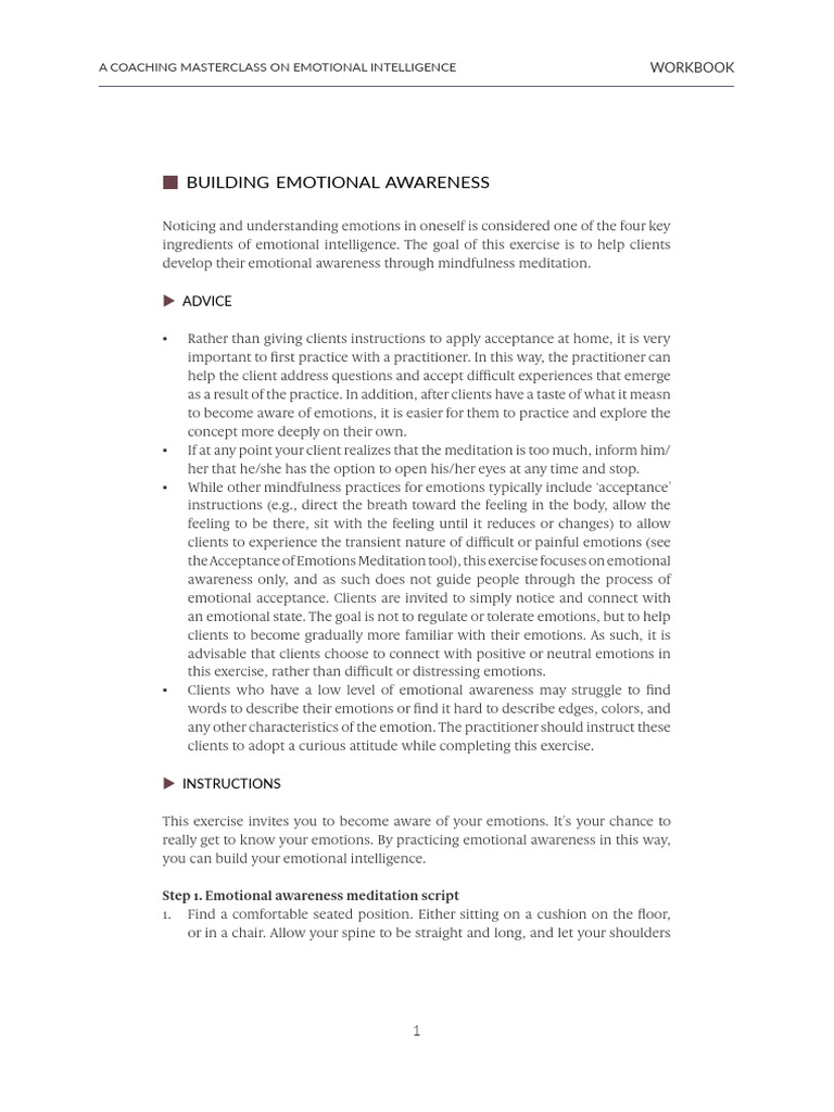 Building Emotional Awareness | PDF | Feeling | Mindfulness