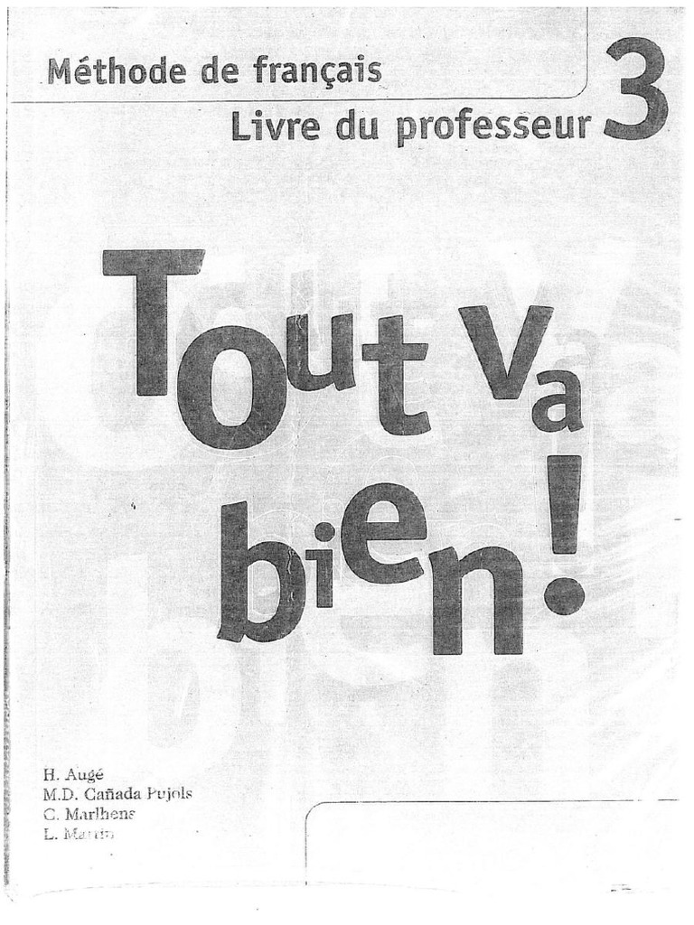 Tout Va Bien Livre Du Prof 3pdf Compress | PDF