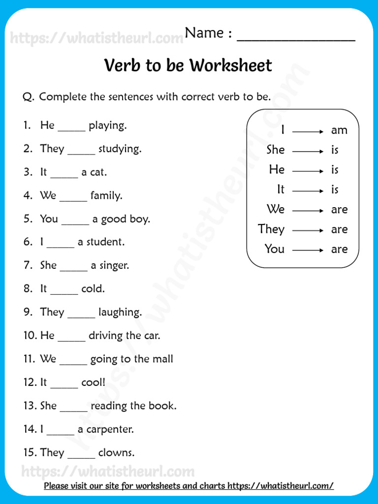Verb To Be Worksheets For Grade 1 | PDF | Chess Openings | Chess