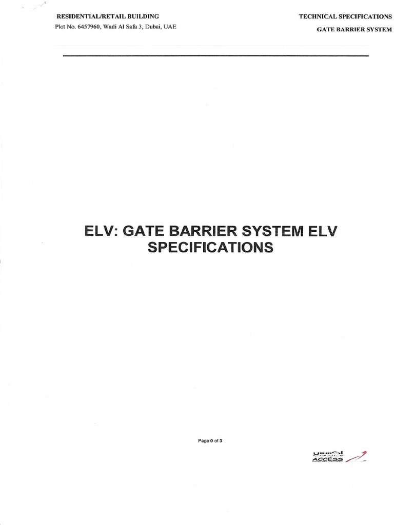 Gate Barrier | PDF