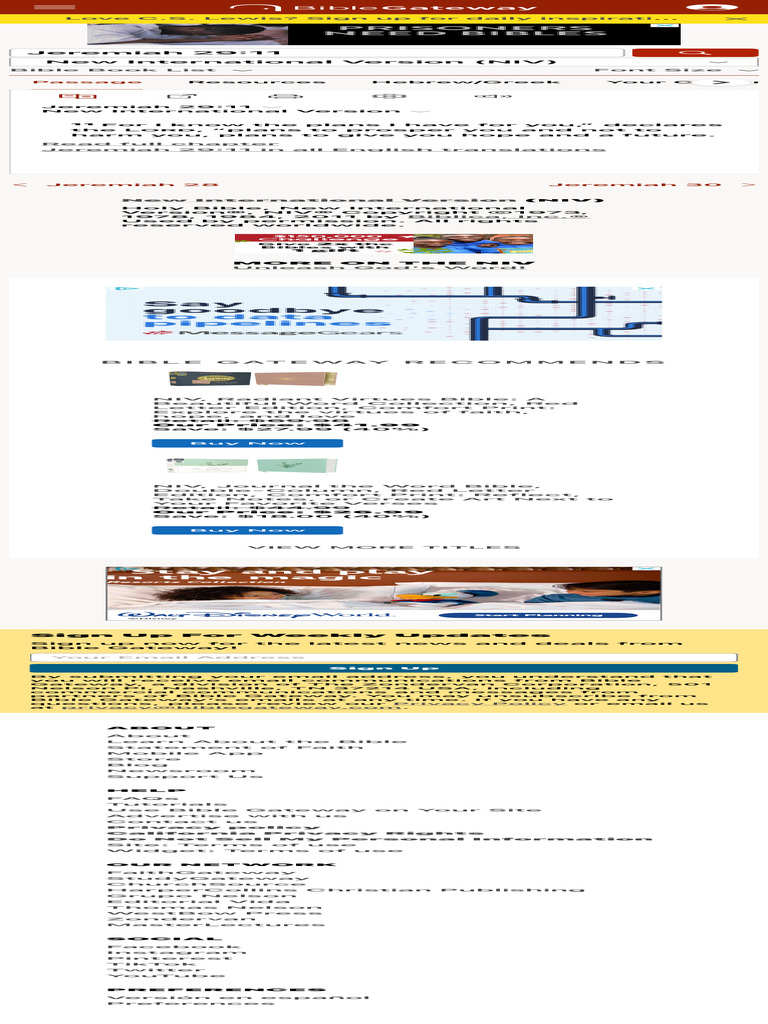 Jeremiah 2911 NIV - For I Know The Plans I Have For You," - Bible ...