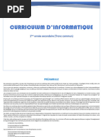 Curriculum D'informatique - 1ère Année | PDF | Pédagogie ...