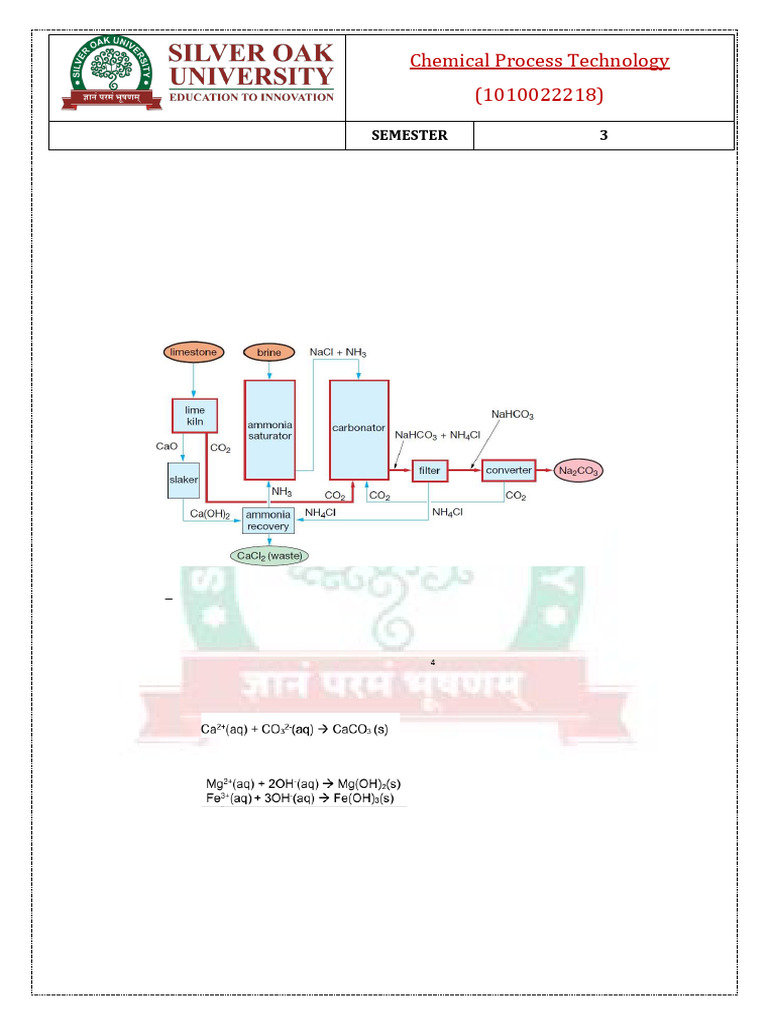 Solvay Process for Sodium Carbonate Production | PDF | Sodium Carbonate ...