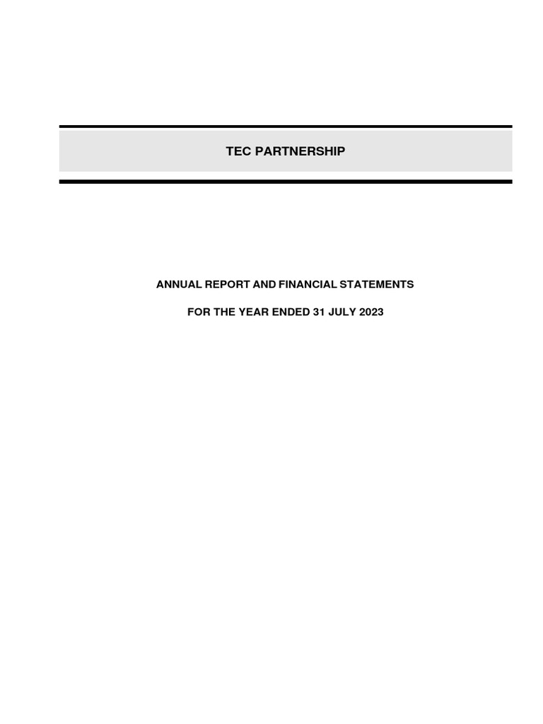 TEC Partnership Final Accounts 2023 | PDF | Fuel Economy In Automobiles | Computer Security