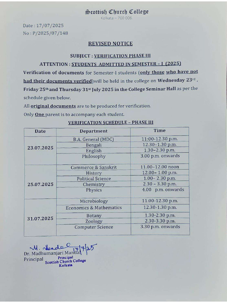 20250717 REVISED Verification Phase III | PDF