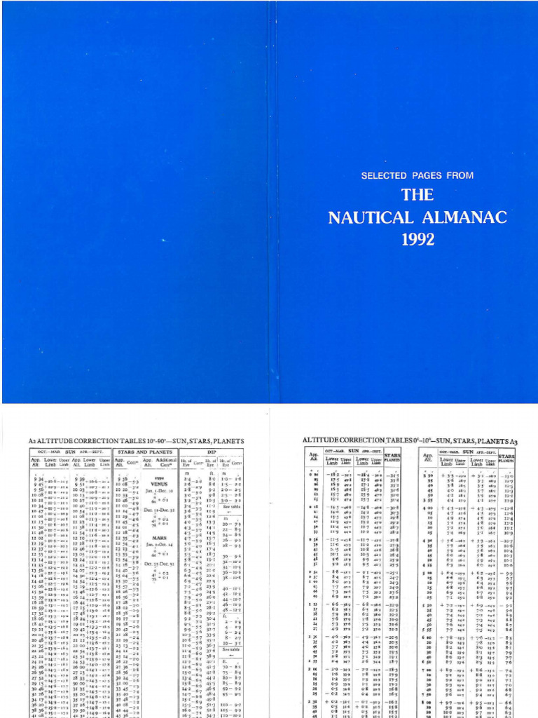 Selected Pages From Nautical Almanac 1992 Compressed Compressed | PDF