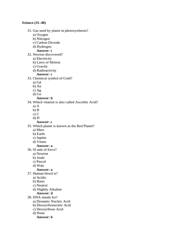 SSC General Knowledge | PDF