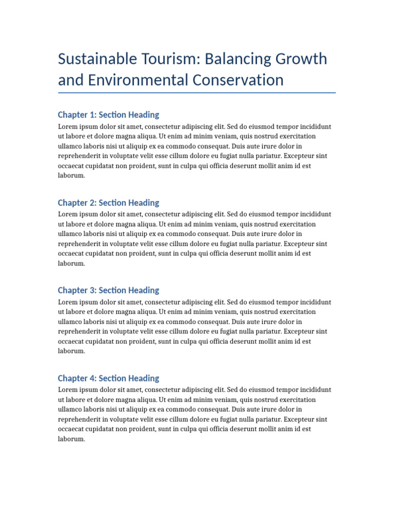Sustainable Tourism Balancing Growth and Environm | PDF