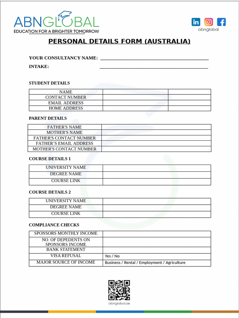 ABN GLOBAL COVER SHEET Australia | PDF