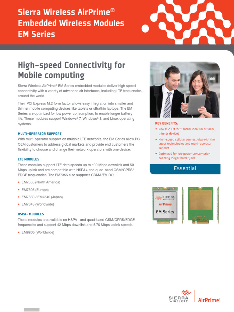 3sierra Wireless Airprime em Series PDF | PDF | Lte (Telecommunication ...