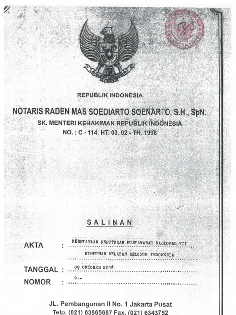 Akta Pendirian | PDF