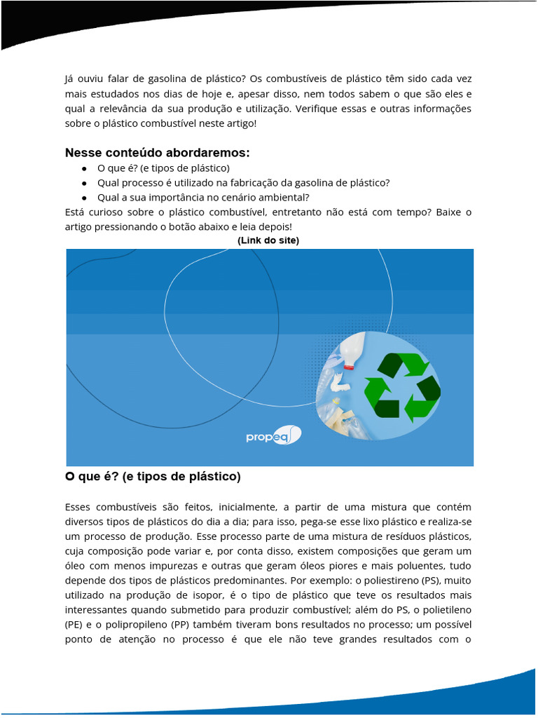 Pirólise Catalítica de Plásticos: Impactos | PDF | Catálise | Plástico