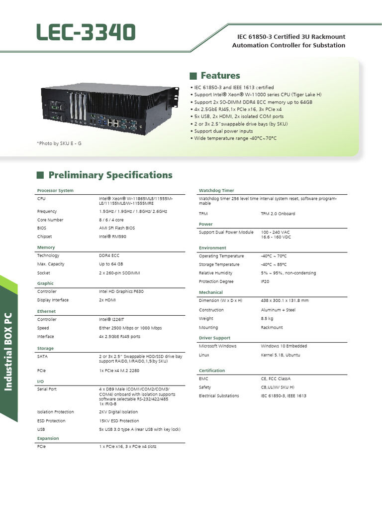 LEC-3340 DM-v12 20250711 | PDF | Computer Architecture | Computer Hardware