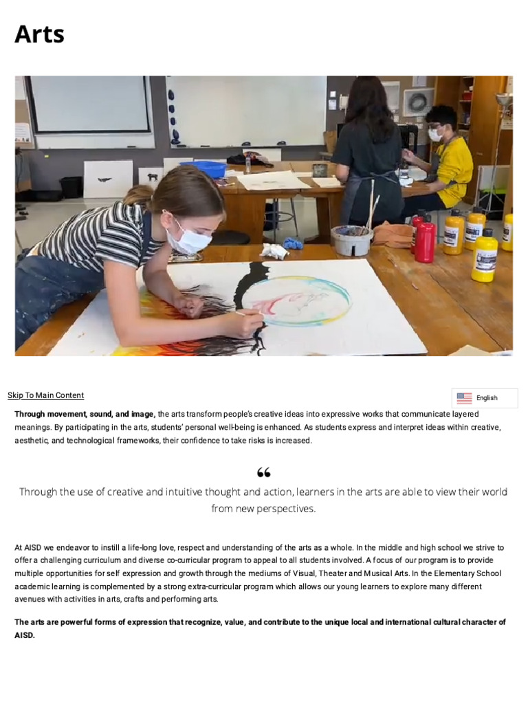 Arts - American International School Dhaka | PDF