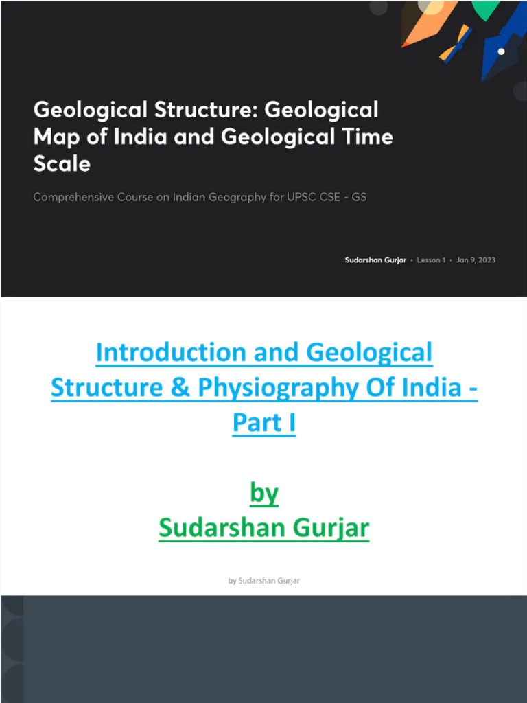 Geological Structure Geological Map of India and Geological Time Scale ...