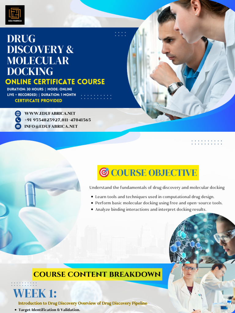 Online Molecular Docking Certificate Course | PDF | Docking (Molecular ...