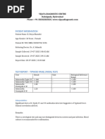 Positive Typhoid Test Report | PDF