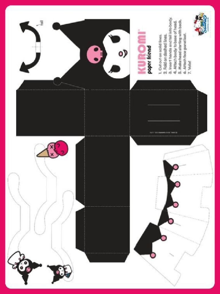 Kuromi Box Cutout Template - 20250721 - 190300 - 0000 | PDF