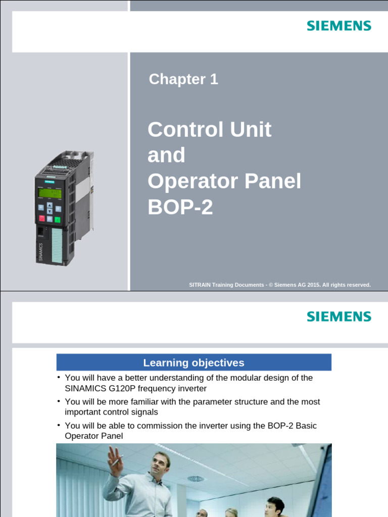 01 - Control Unit and Operator Panel BOP-2 - en | PDF | Electric Motor | Power Inverter