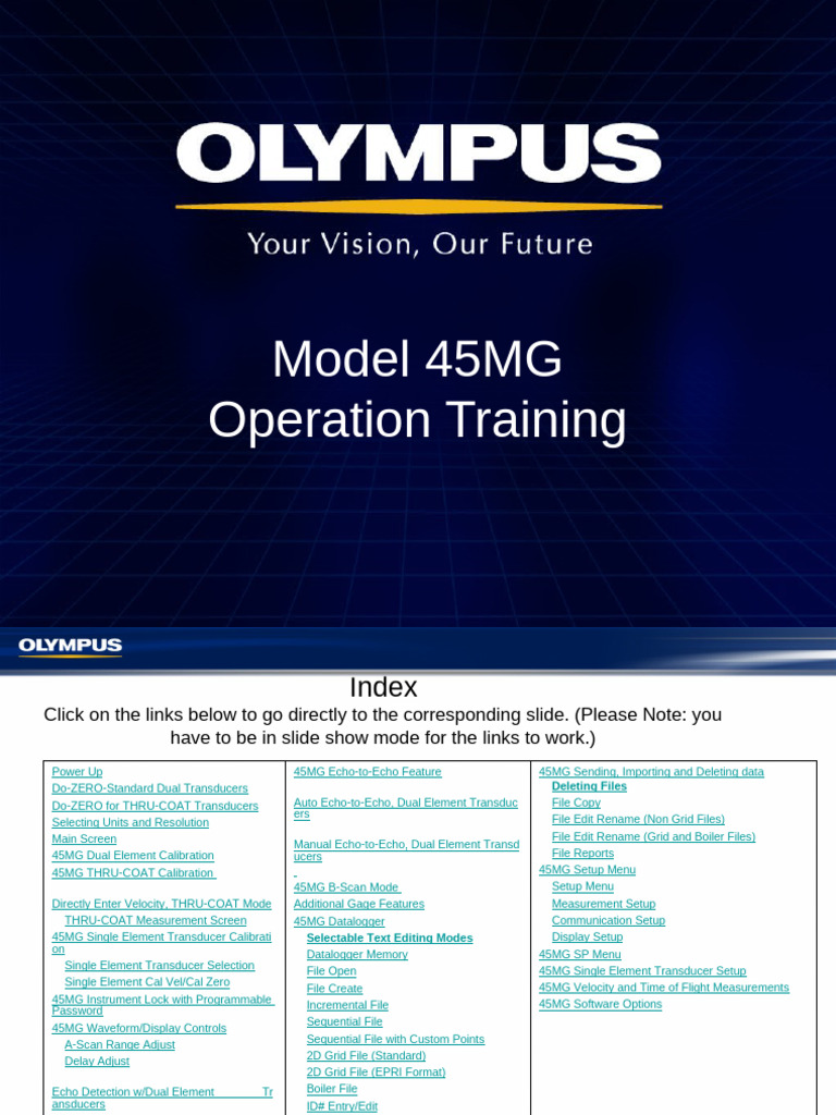 45MG Training Power Point | PDF | Calibration | Amplitude