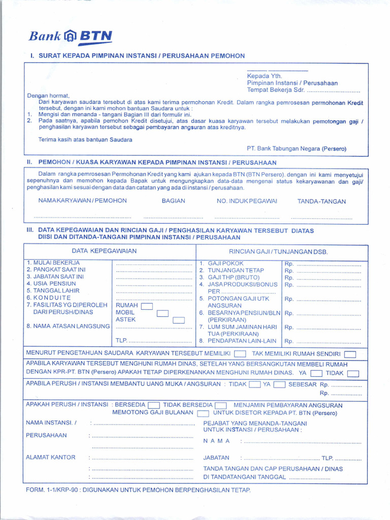 Form Instansi | PDF