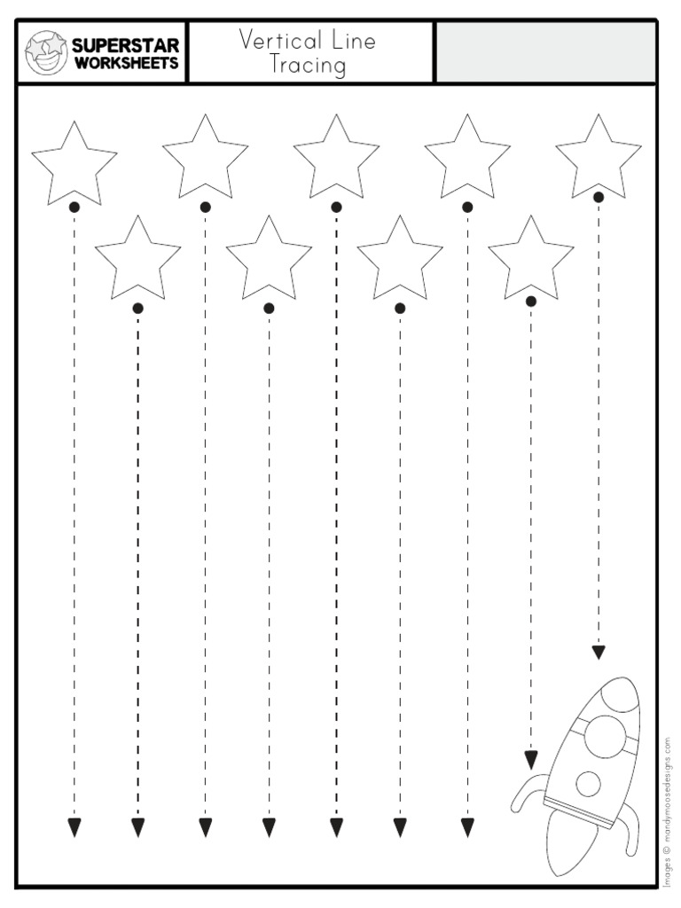 Vertical Line Tracing Pre K 2 | PDF