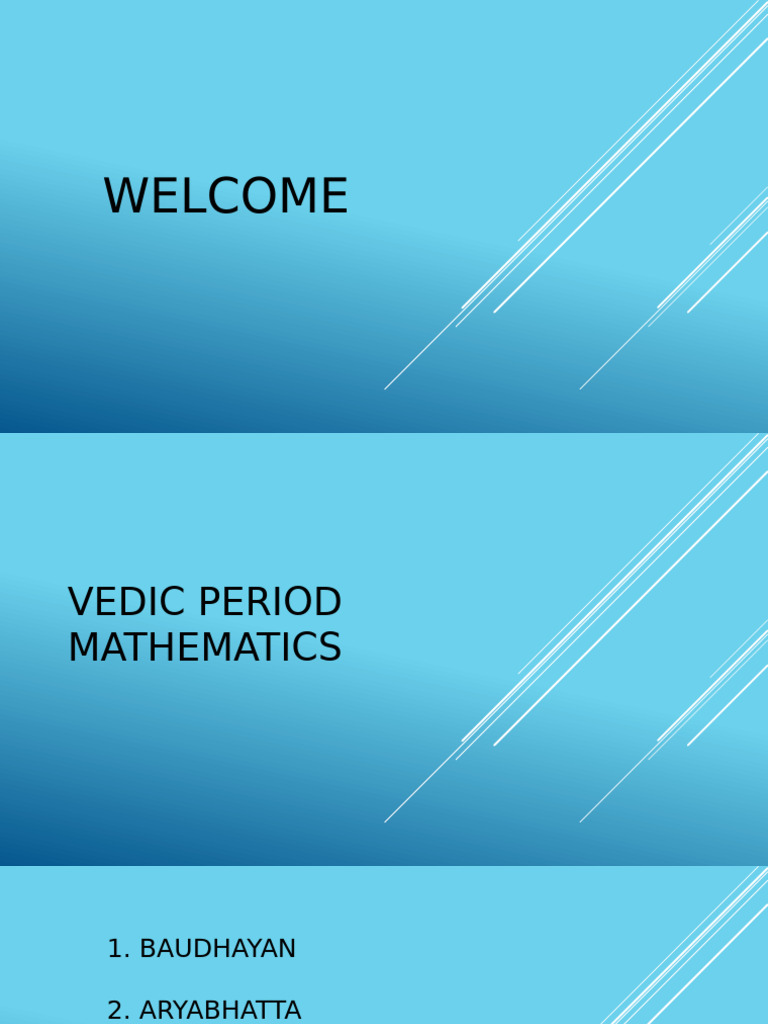Presentation For Vedic Mathematics | PDF | Mathematics | Numbers