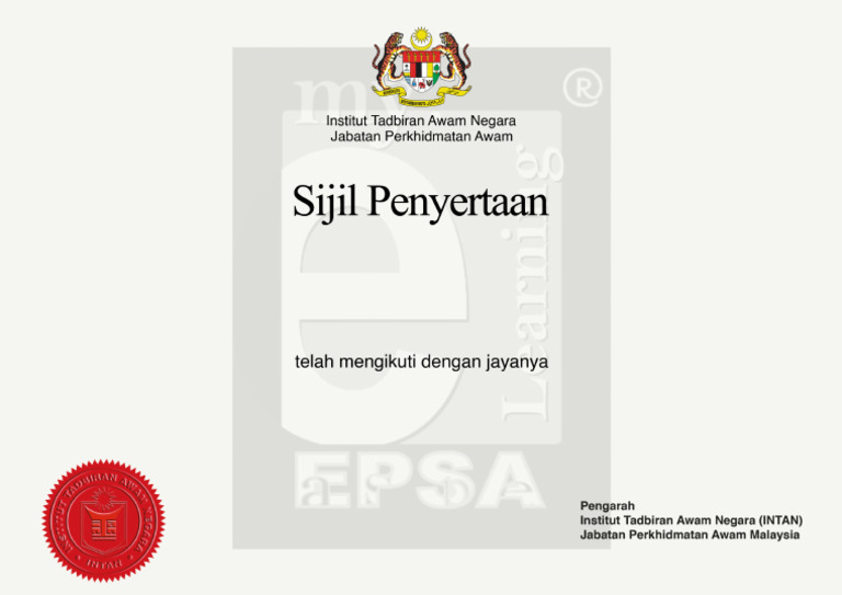 Sijil Epsa | PDF