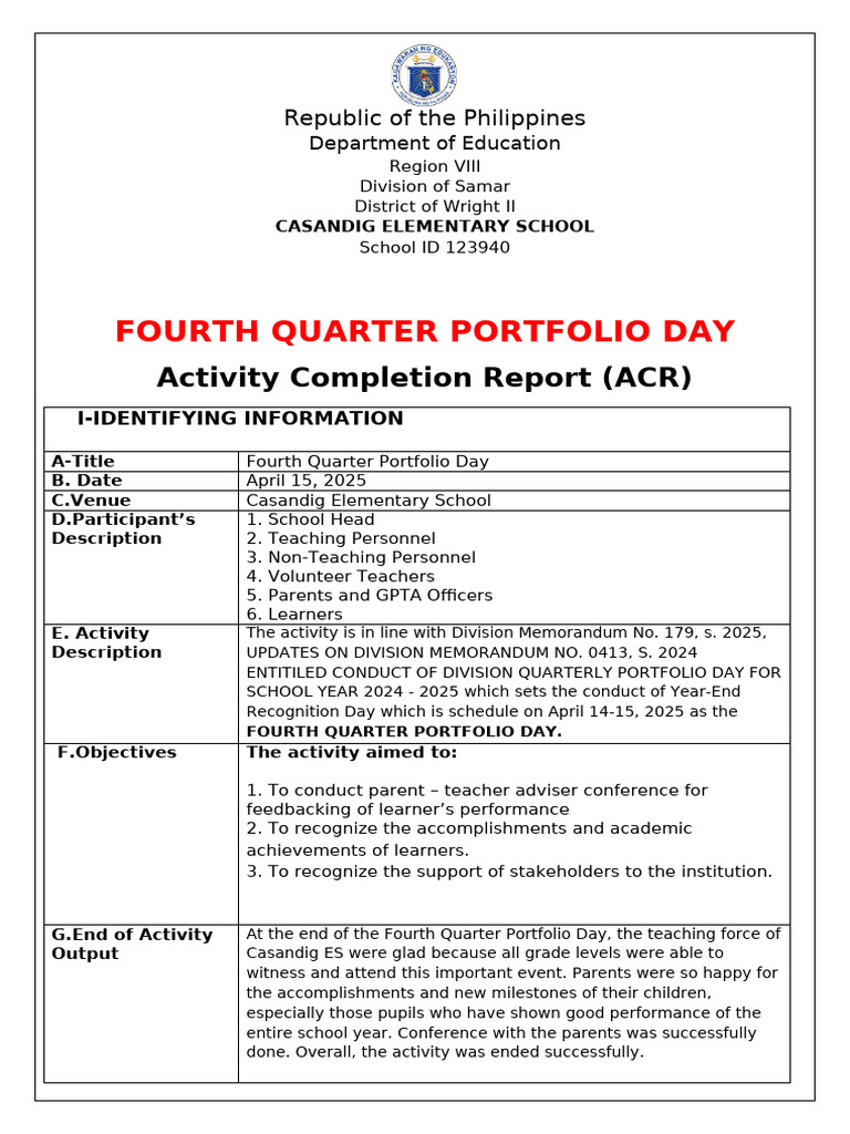 Fourth Quarter Portfolio Day 2025 | PDF | Learning