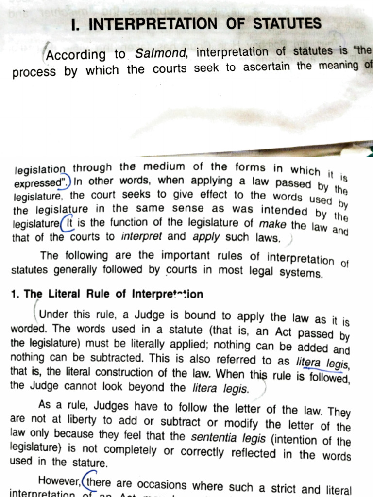 Interpretation of Statutes | PDF | Statutory Interpretation | Government