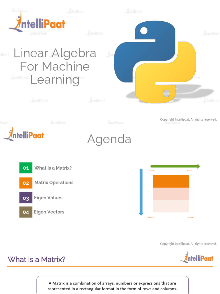 Basics of Algebra and Stastics | PDF | Eigenvalues And Eigenvectors ...