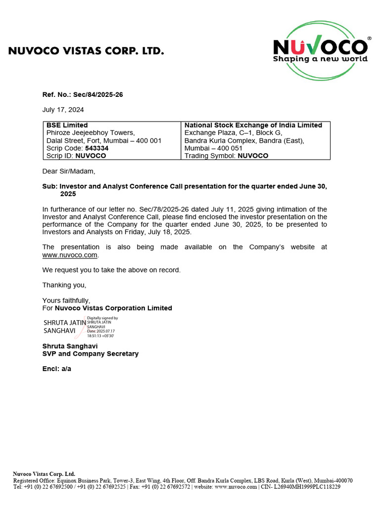 Nuvoco 5-Star Cement Performance Update | PDF | Cement | Economies