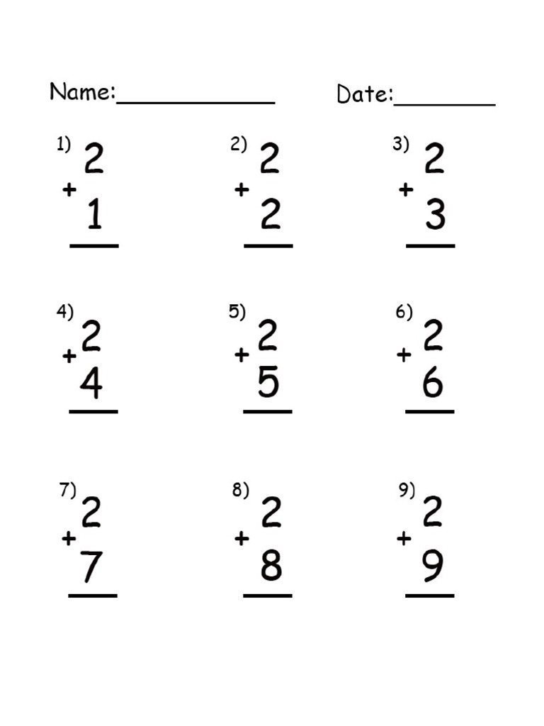Printable Learn Addition Worksheets | PDF